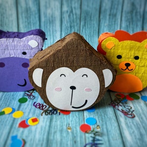 Jungle Pinata Mini Pinatas Hippo Elephant Lion Tiger Party Favors - Etsy