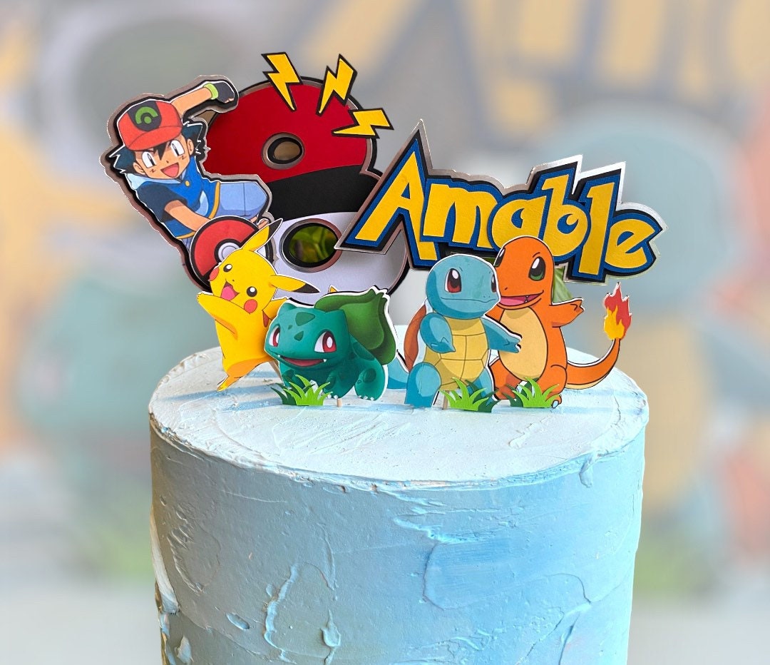 Pokemon Party Theme Girl Boy Centerpiece Cake Topper - Etsy
