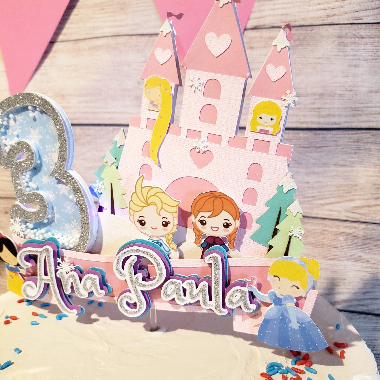 Princess Cake Topper With Light - Etsy