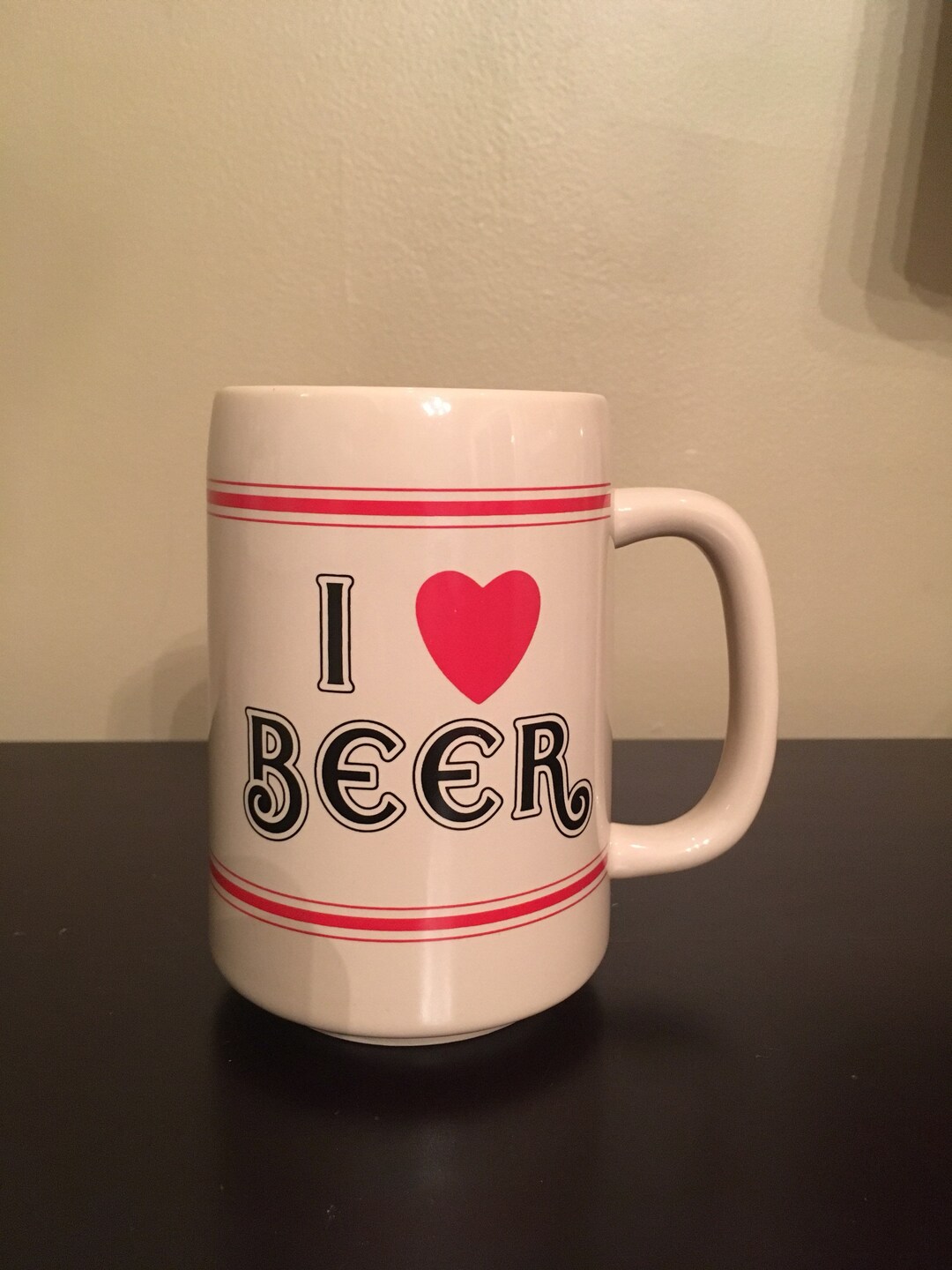 Vintage 1980s Russ Berrie Ceramic I Love Beer Mug - Etsy