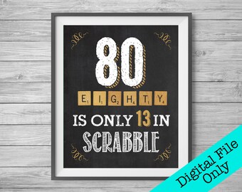 80th birthday sign | Etsy