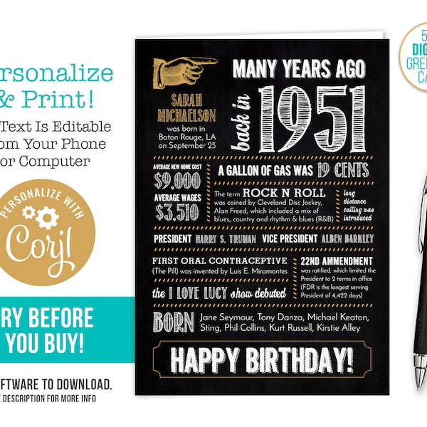 72nd Birthday - Etsy