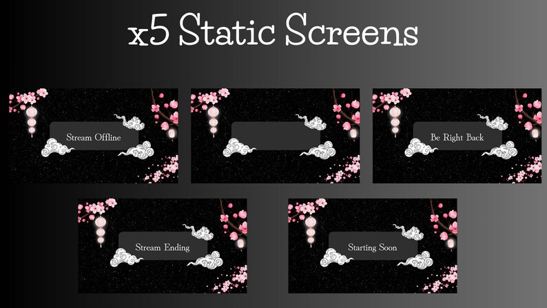 Sakura Twitch Overlay Cherry Blossom, Sakura Aesthetic, Clouds ...