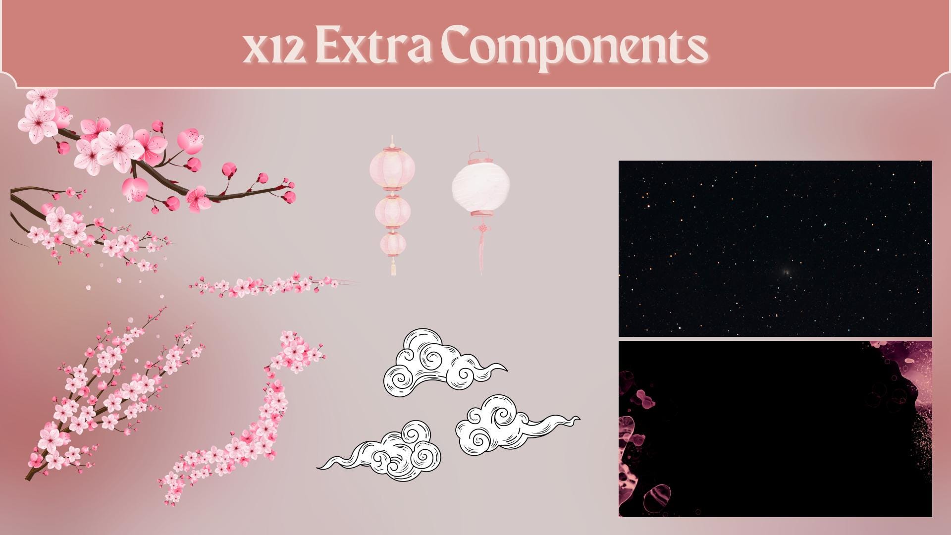 Sakura Twitch Overlay | Cherry Blossom, Lofi, Sakura Aesthetic ...
