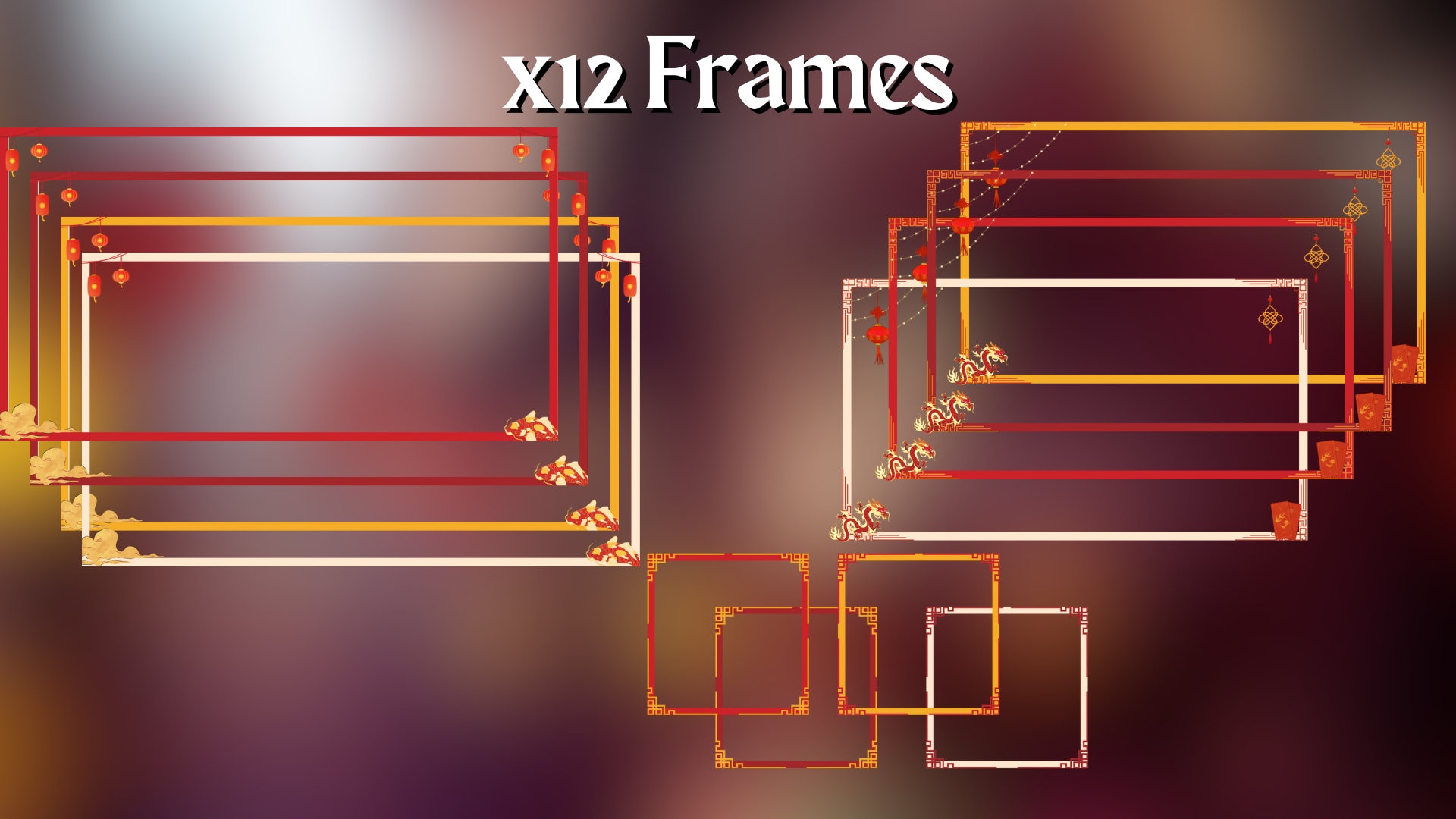 Lunar New Year Twitch Overlay Chinese New Year, Zodiac, Fireworks, Red ...