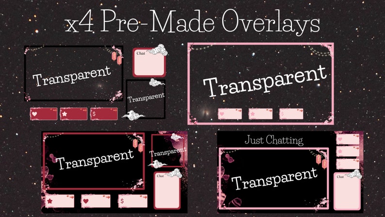 Sakura Twitch Overlay Cherry Blossom, Sakura Aesthetic, Clouds ...