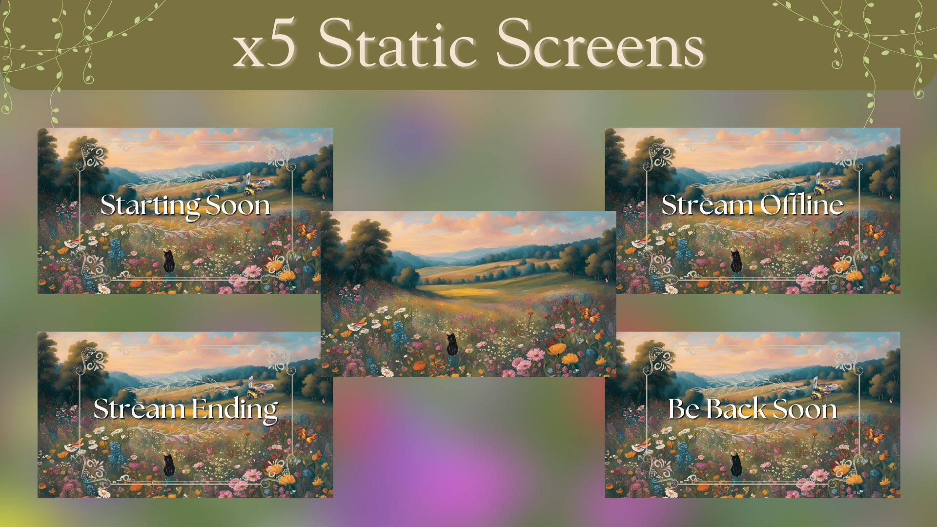 Cottagecore Twitch Overlay | Cozy, Whimsical, Nature, Animated, Lofi ...