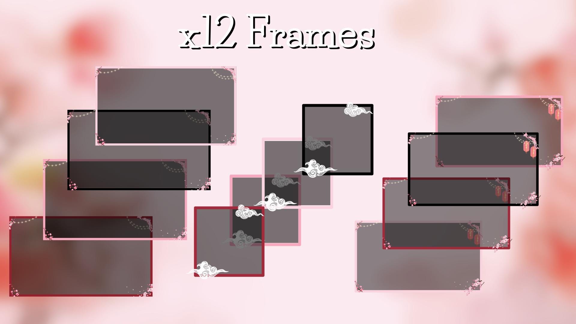 Sakura Twitch Overlay Cherry Blossom, Sakura Aesthetic, Clouds ...