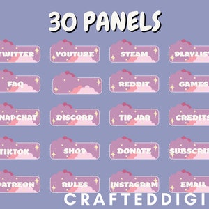 Cotton Candy Twitch Stream Overlay Package, Animated, Aesthetic, Lofi, Twitch Overlay Sunset ...