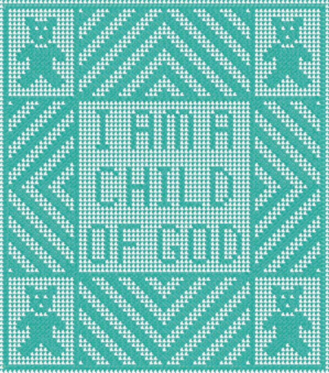 10 "i Am a Child of God" Afghan Patterns in Filet Crochet, Digital ...