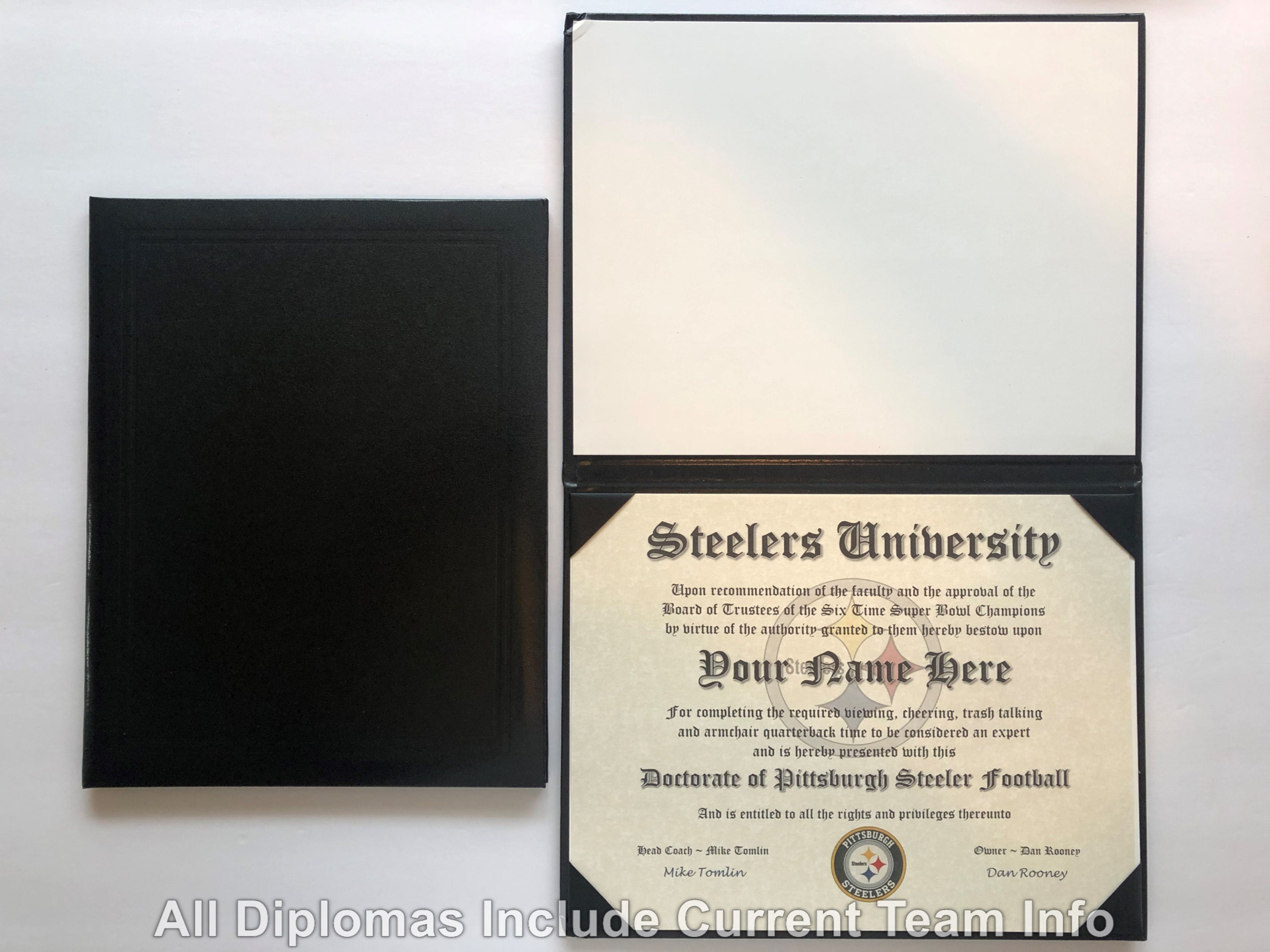 AFC Central 1 Fan Diploma Certificate for Man Cave Pittsburgh - Etsy