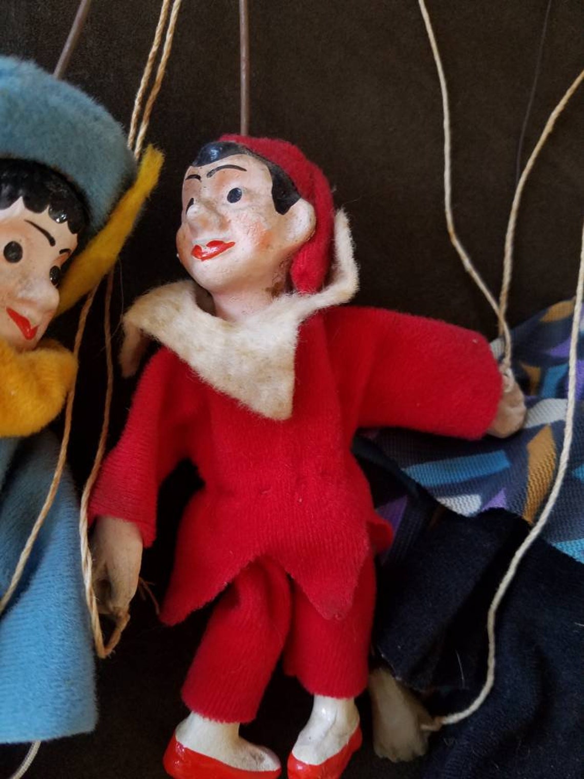 Vintage string puppet set marionette dolls | Etsy