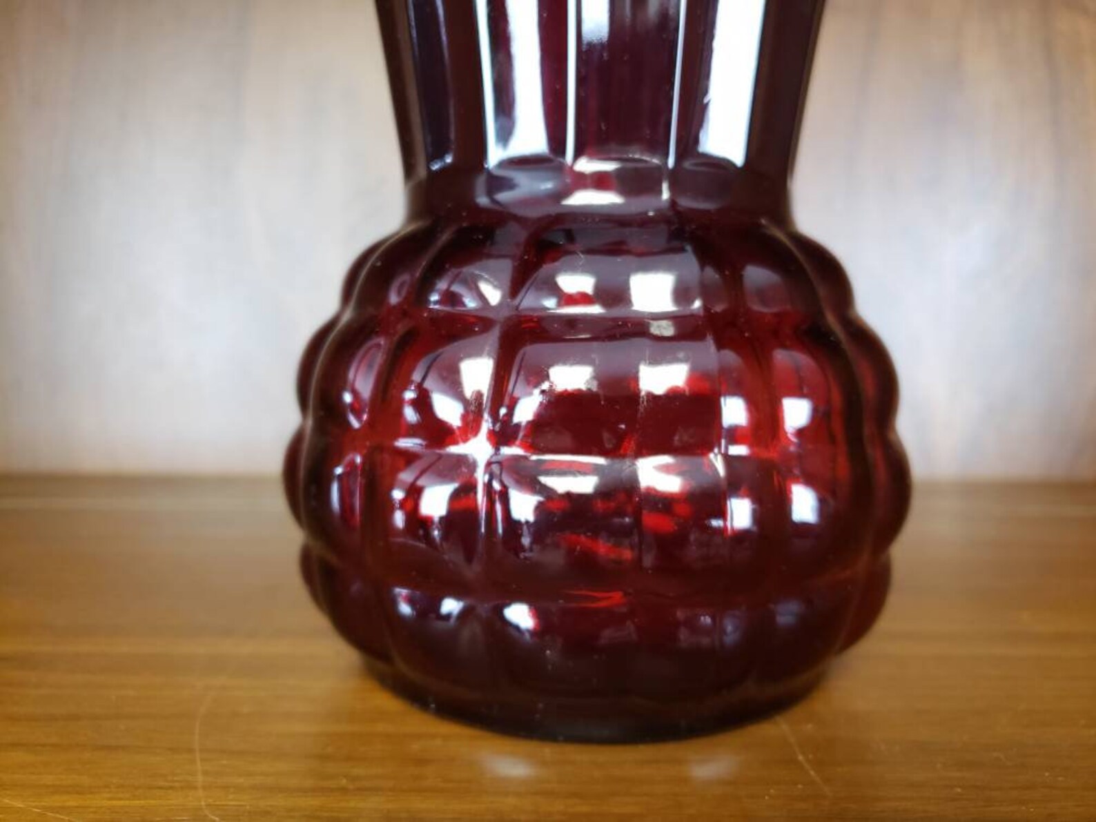 Ruby Red Vase Anchor Hocking Red Pineapple Vase - Etsy