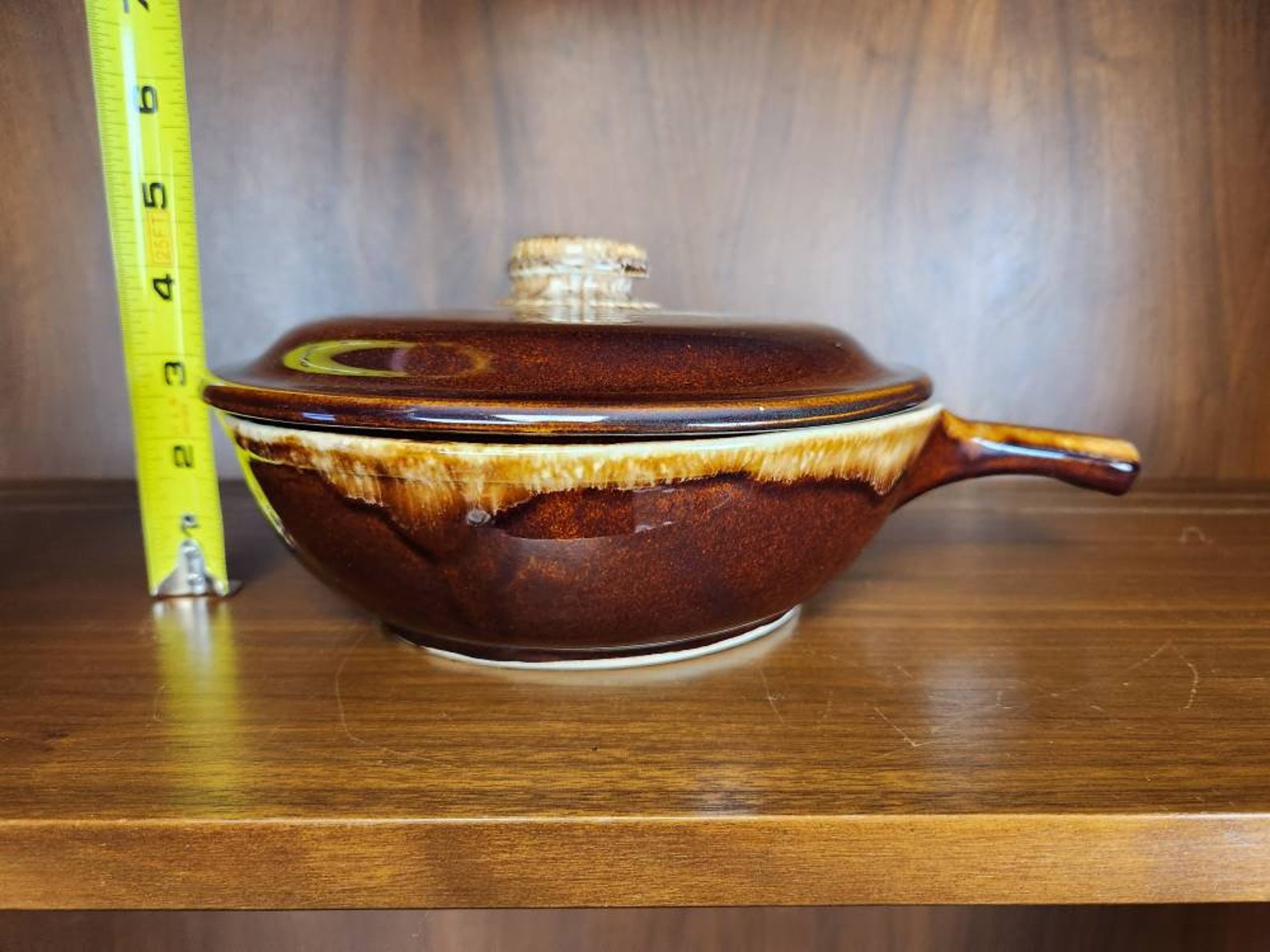 Kathy Kale Brown Drip Crock With Handle Large Handled Crock - Etsy