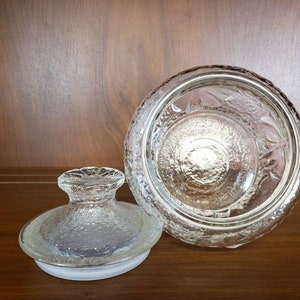 Anchor Hocking Canister Rainflower Big MOD Flower Rain Texture - Etsy