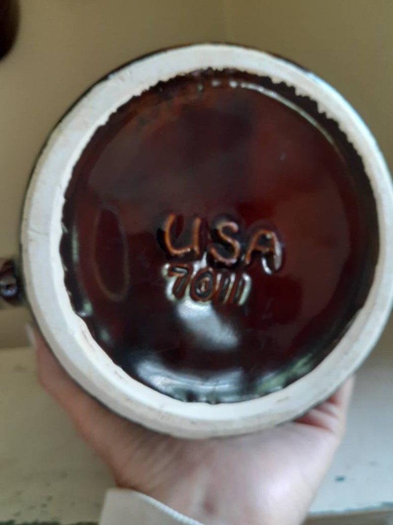 Mccoy Brown Drip Pitcher Stamped on the Bottom USA 7011 Mirror Brown ...