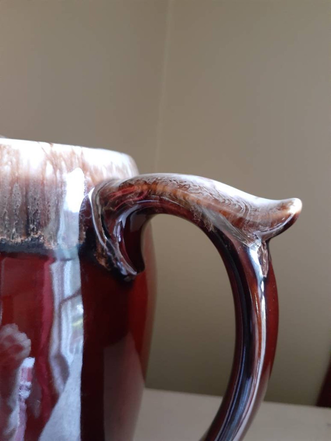 Mccoy Brown Drip Pitcher Stamped on the Bottom USA 7011 Mirror Brown ...