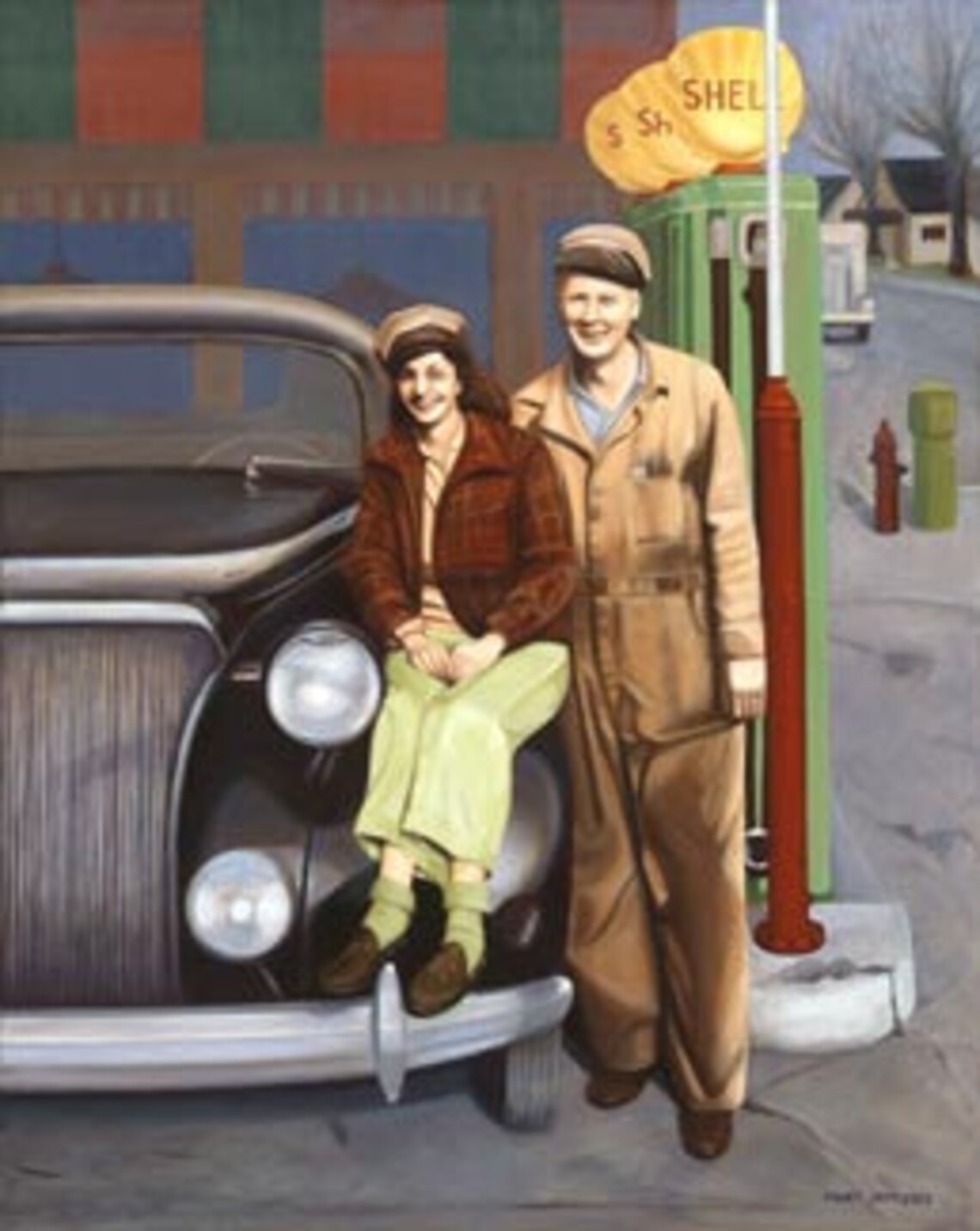 Old gas station art print Solie's Gas Station Matted Paper | Etsy