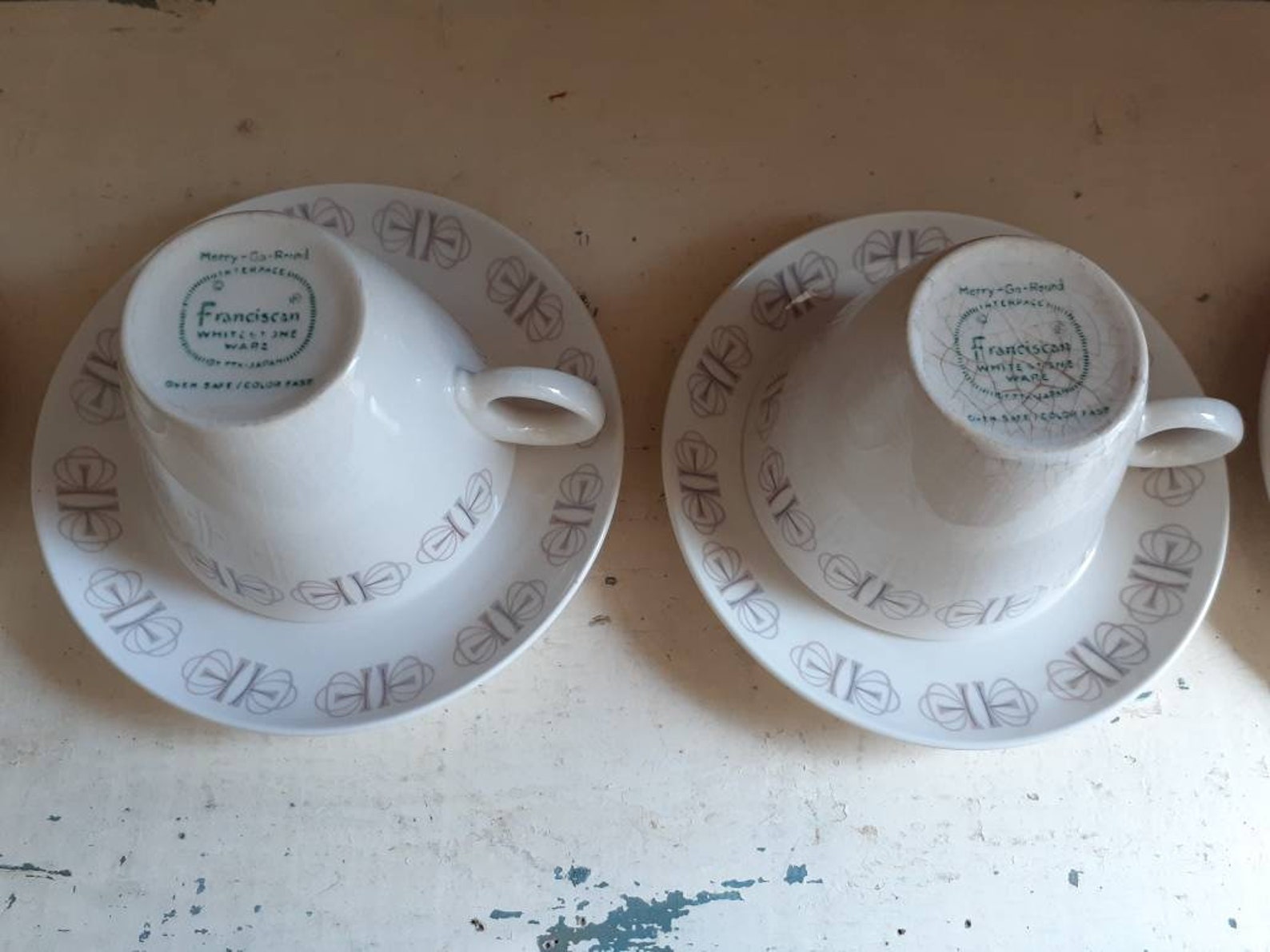 Franciscan Whitestone Ware Merry Go Round Pattern Vintage | Etsy