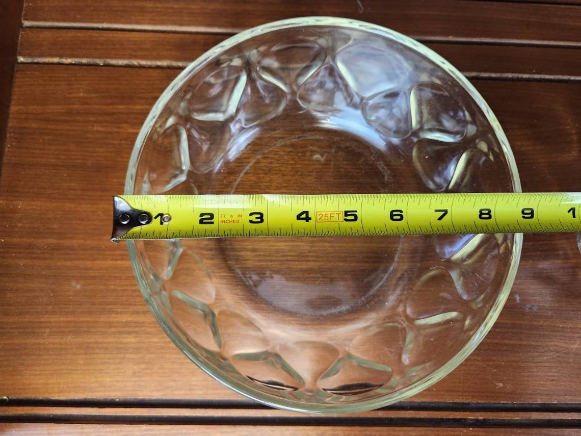 Pyrex Teardrop Bowl Set of 2 Clear Glass Thumbprint Bowls - Etsy