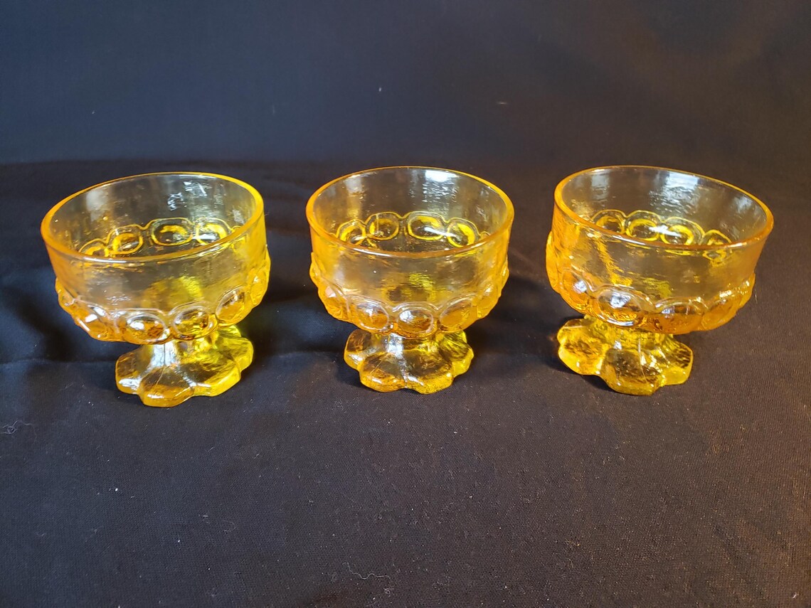 Tiffin Franciscan Madeira Cornsilk Yellow Sherberts Set of 3 Vintage ...