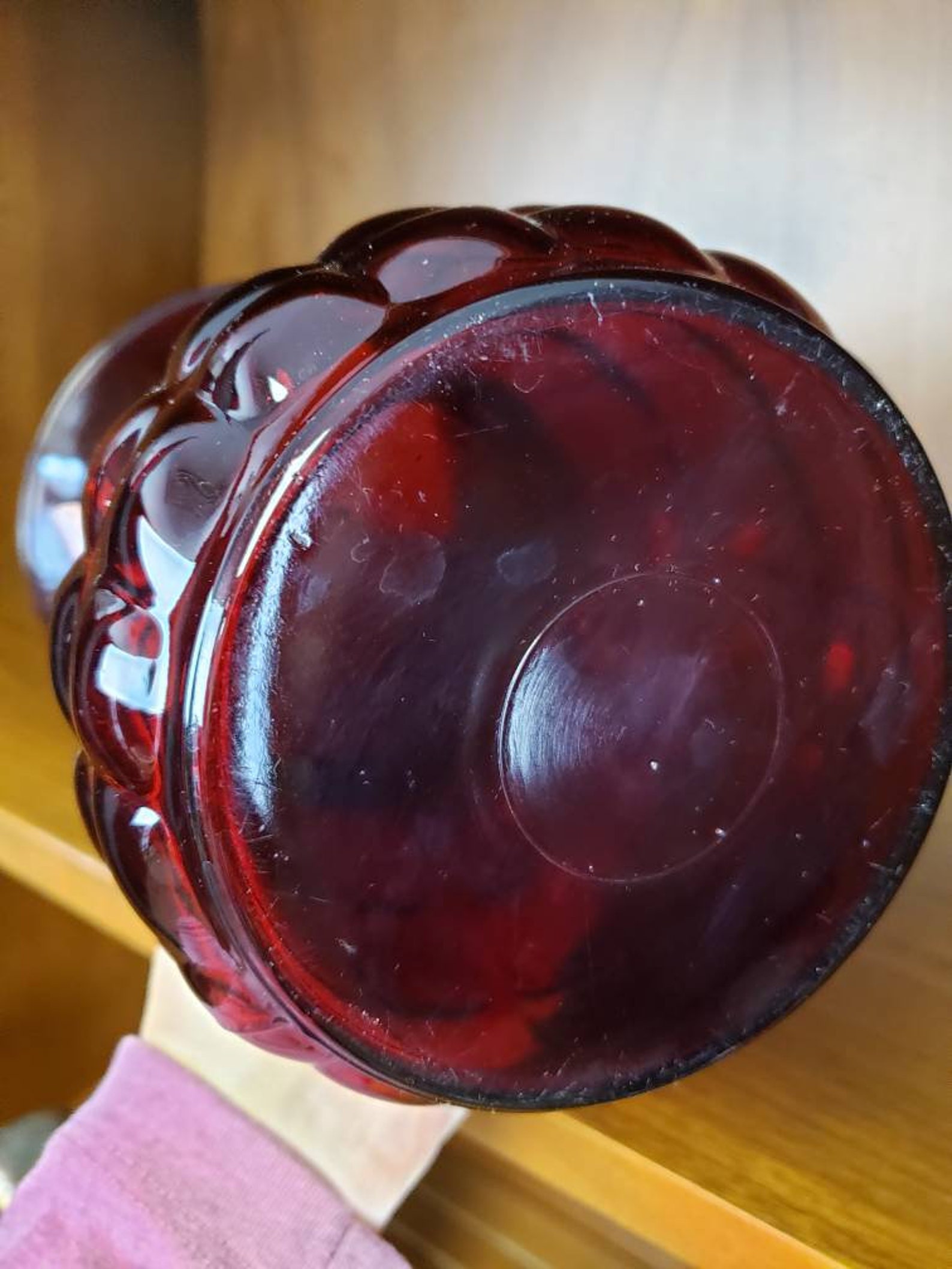 Ruby Red Vase Anchor Hocking Red Pineapple Vase - Etsy