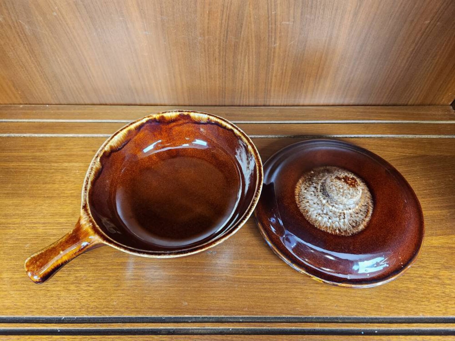 Kathy Kale Brown Drip Crock With Handle Large Handled Crock - Etsy