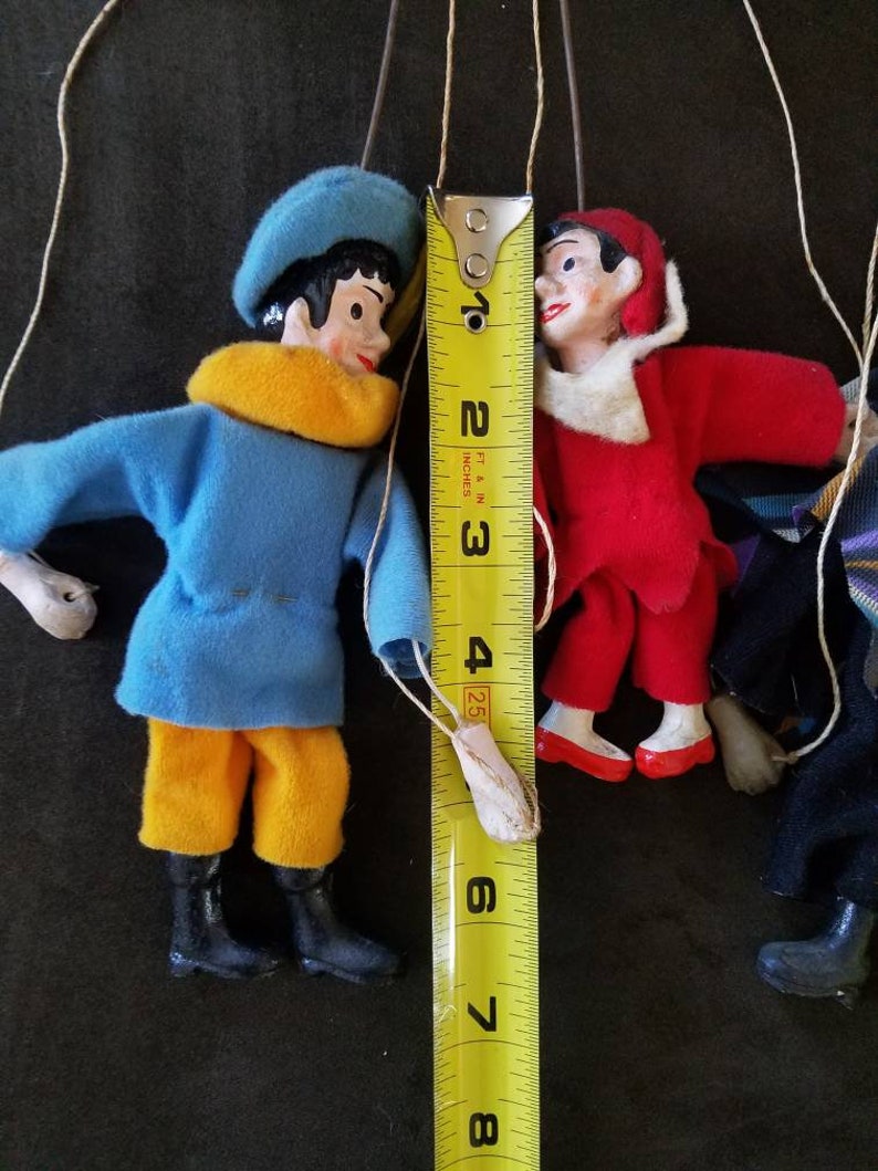 Vintage string puppet set marionette dolls | Etsy