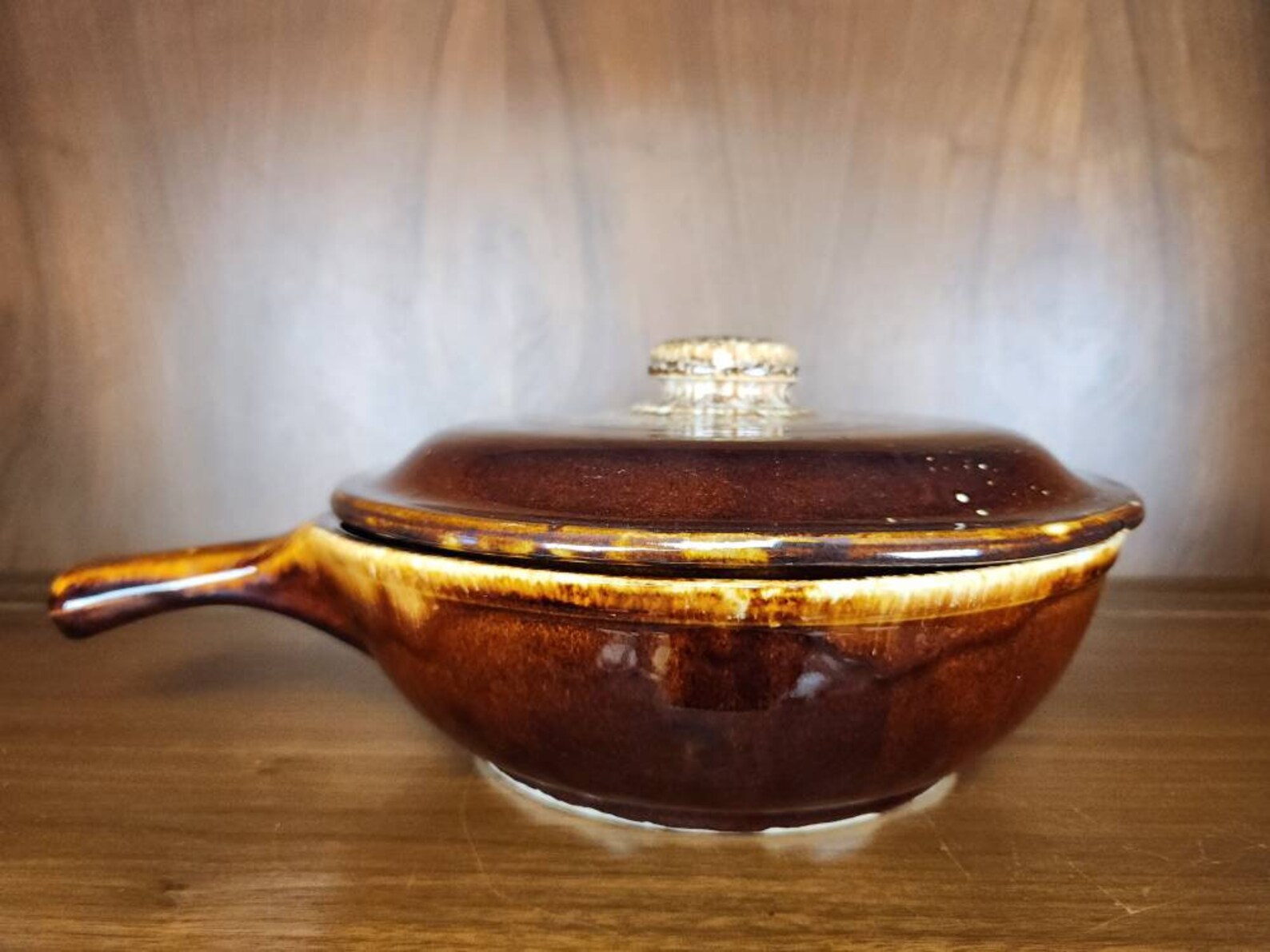 Kathy Kale Brown Drip Crock With Handle Large Handled Crock - Etsy