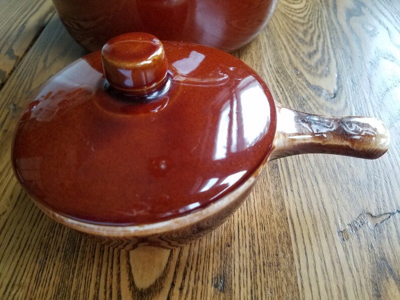 Mccoy Brown Drip Soup or Chili Crock With Lid and Handle - Etsy