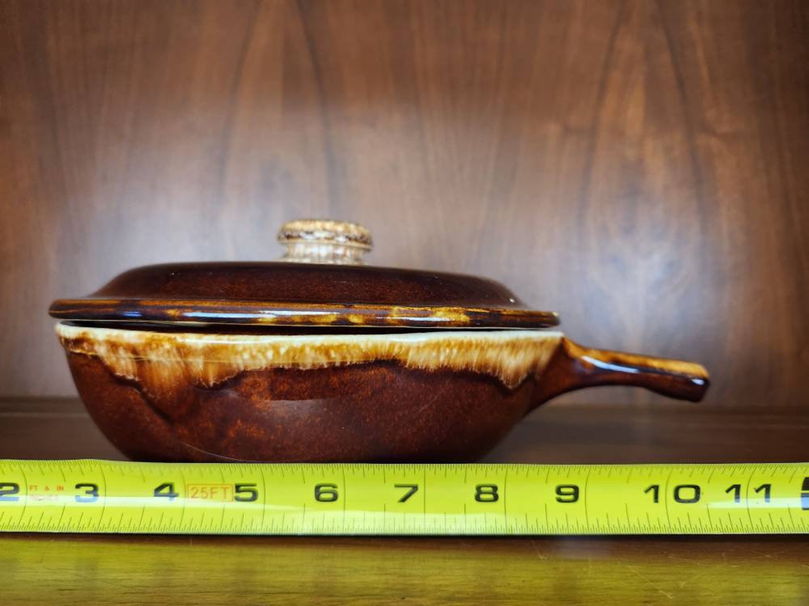 Kathy Kale Brown Drip Crock With Handle Large Handled Crock - Etsy