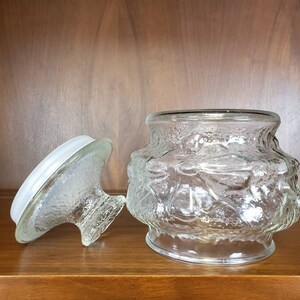 Anchor Hocking Canister Rainflower Big MOD Flower Rain Texture - Etsy