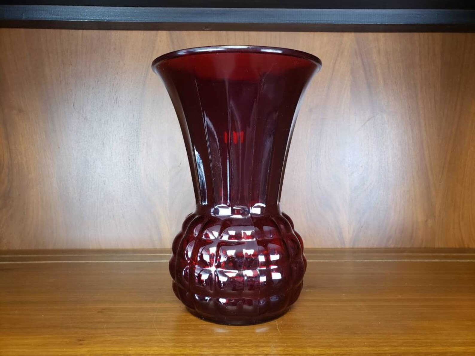 Ruby Red Vase Anchor Hocking Red Pineapple Vase - Etsy