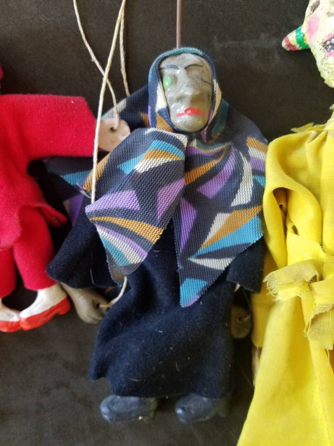 Vintage string puppet set marionette dolls | Etsy
