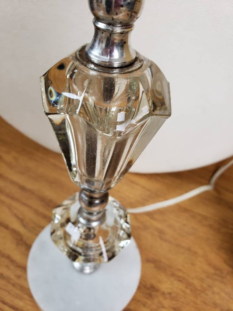 Vintage Clear Glass Lamp Small Accent Light - Etsy