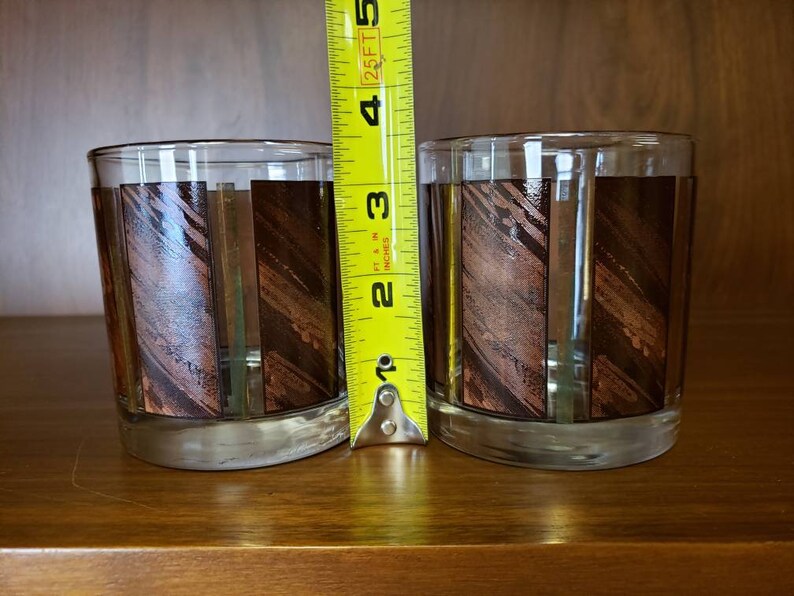Libbeys Wood Grain Vintage Short Rocks Whiskey Glasses Wood - Etsy