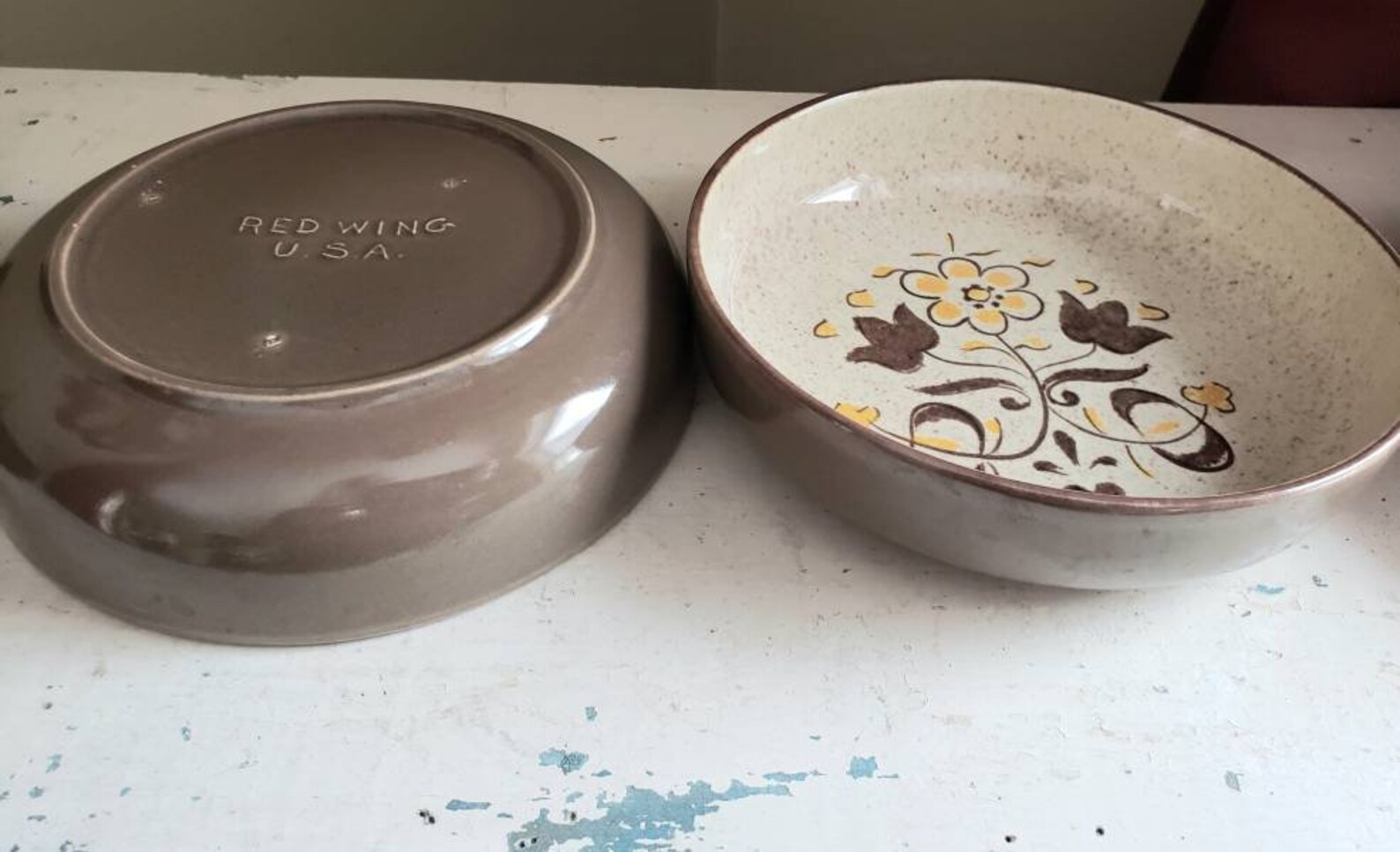 Red Wing Pottery Turtle Dove Pattern Bowl Set of 4 Vintage Red - Etsy