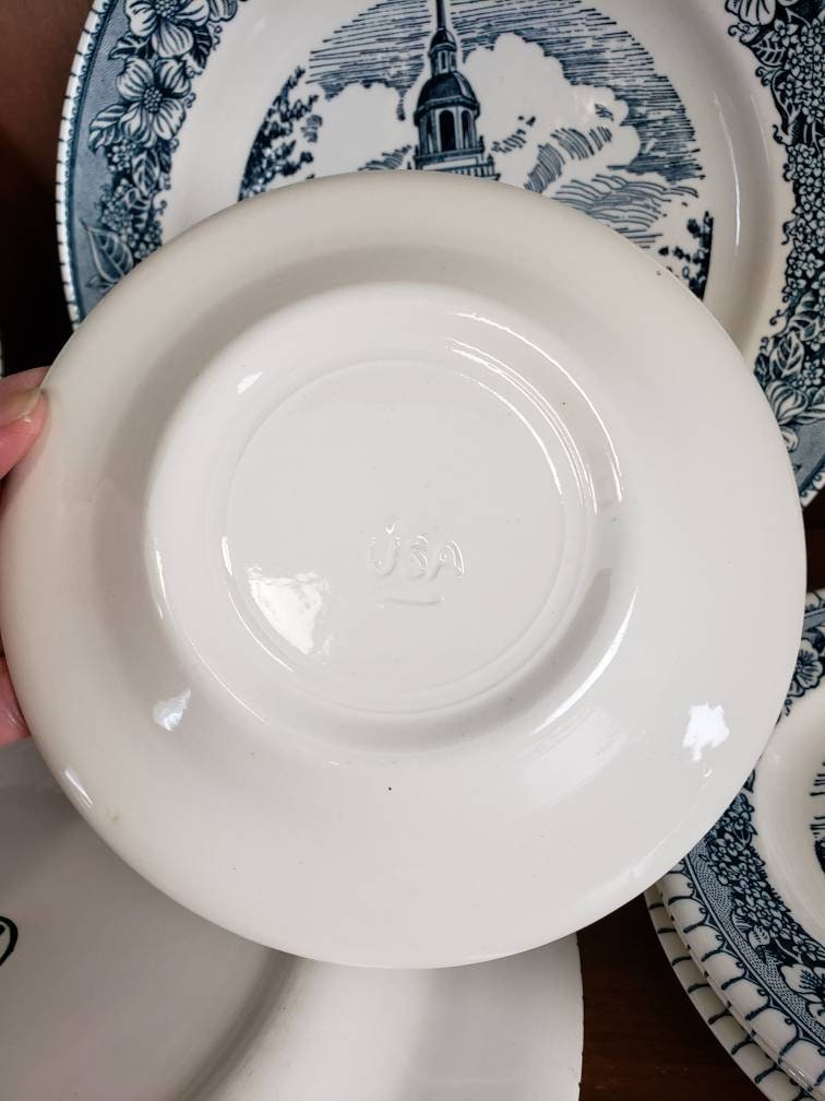 Royal China Colonial Heritage Blue Dogwood Floral Dish Set | Etsy