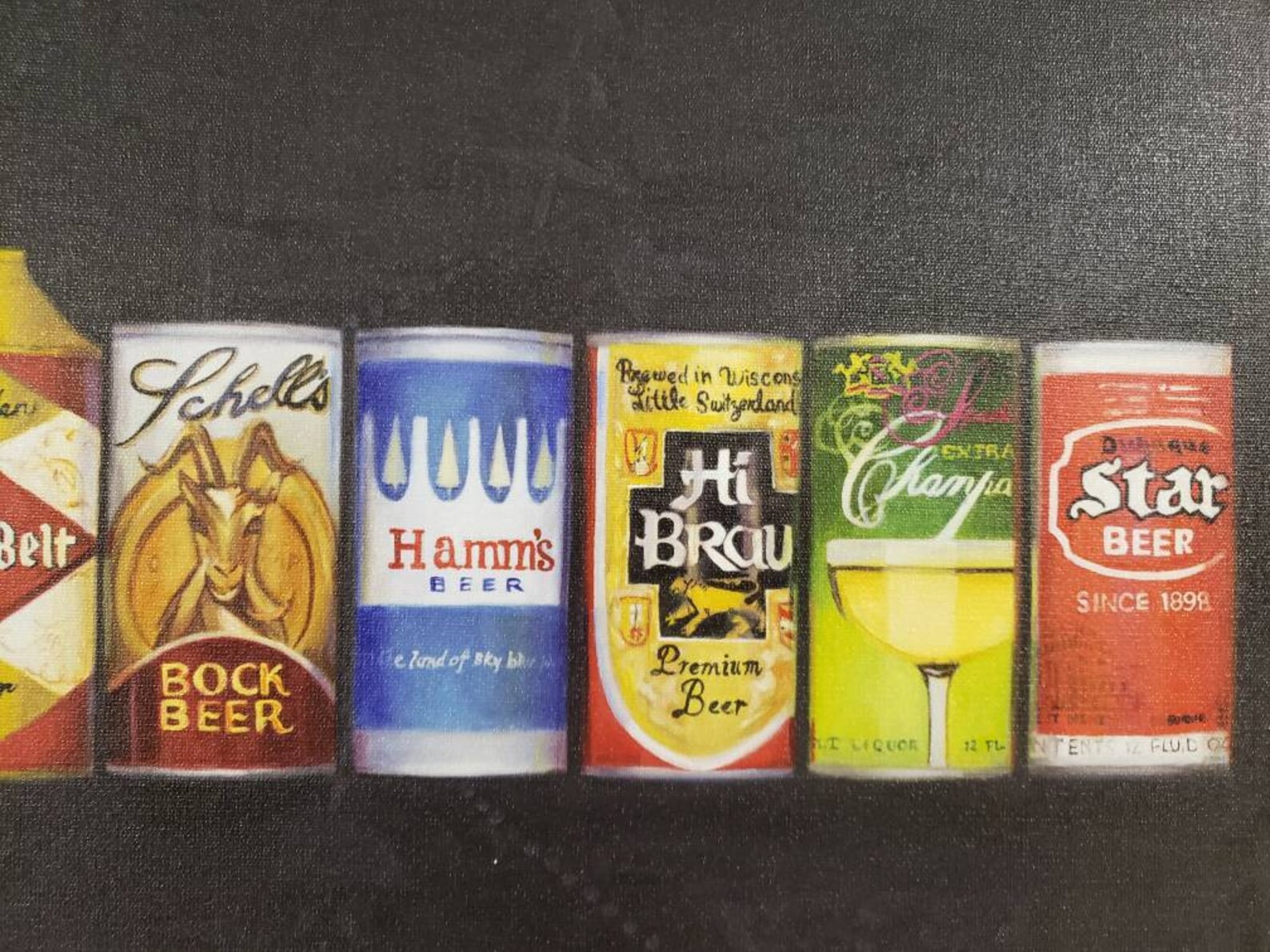 Beer Can Print Beer Can Collection a Row of Vintage and Retro | Etsy