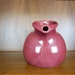 Burgundy Ball Pitcher UHL Pottery From the 1940s Primitive - Etsy