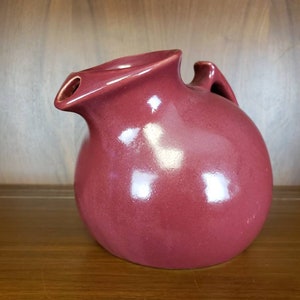Burgundy Ball Pitcher UHL Pottery From the 1940s Primitive Pottery - Etsy