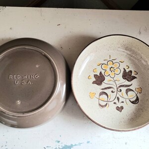 Red Wing Pottery Turtle Dove Pattern Bowl Set of 4 Vintage Red Wing ...