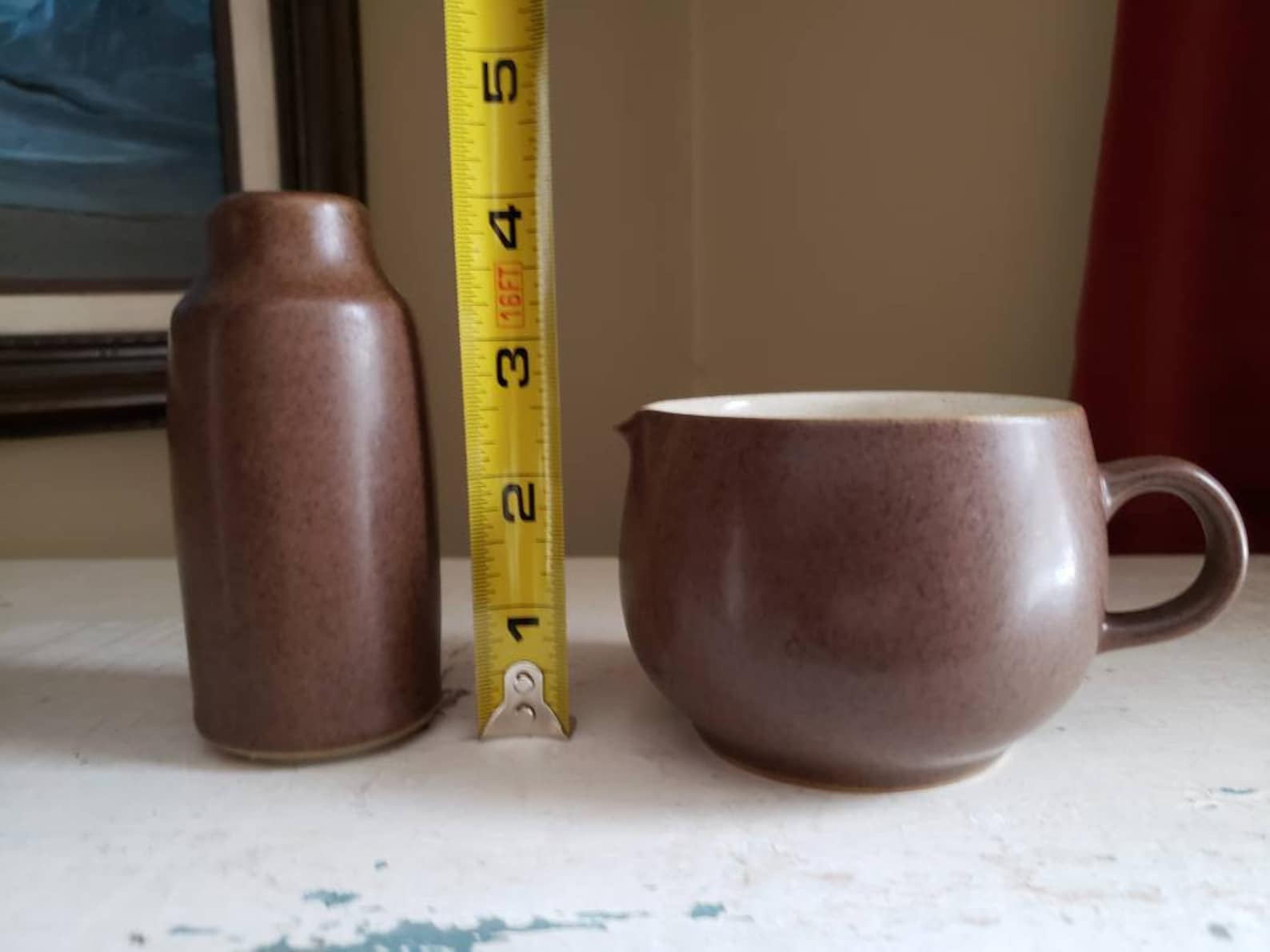 Denby Langley Russet Shaker and Creamer Set of 2 Tan Specks Brown ...