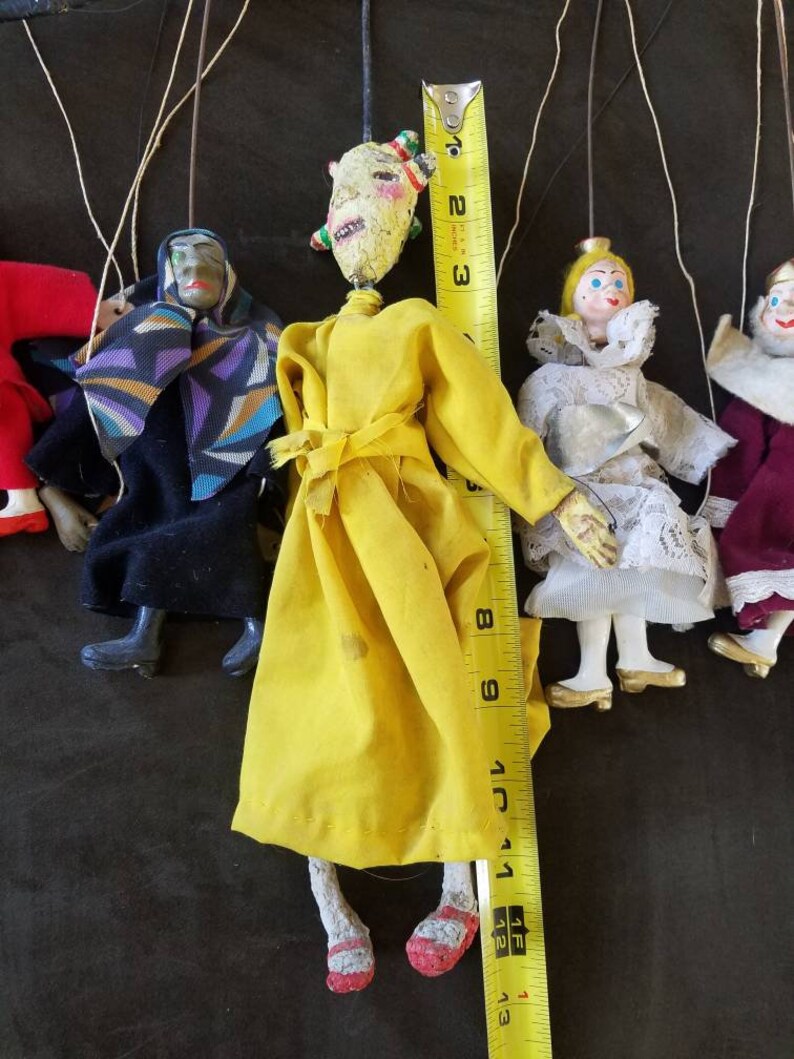 Vintage String Puppet Set Marionette Dolls | Etsy