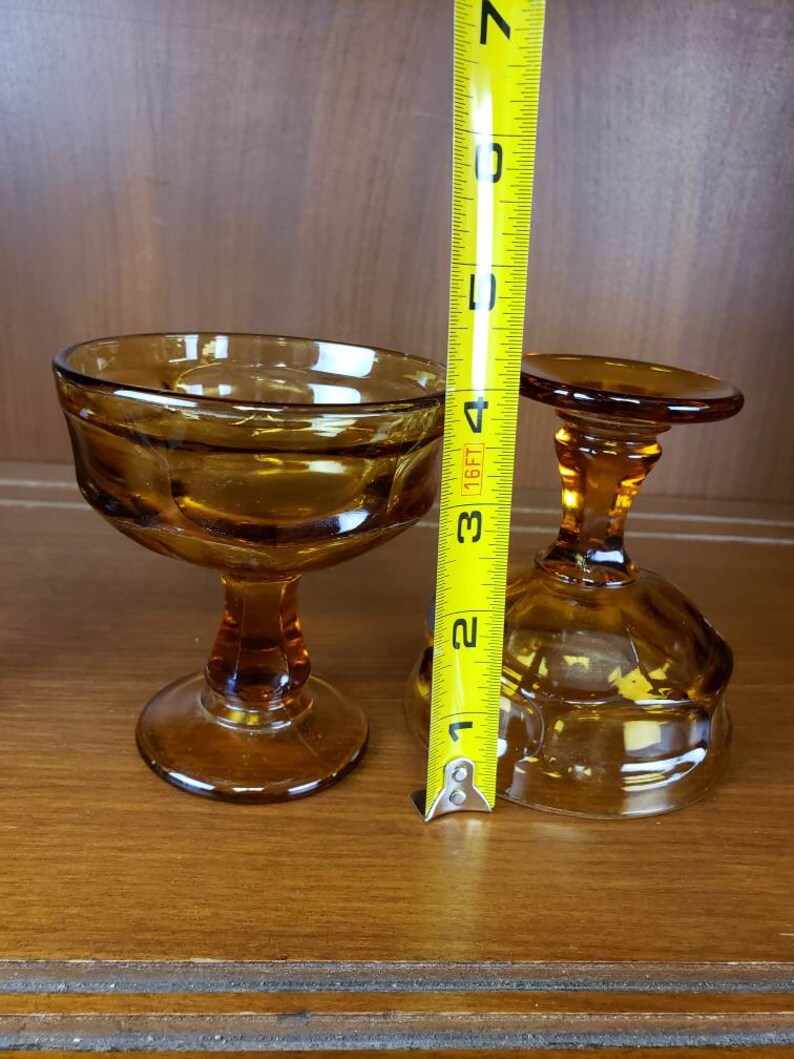 Anchor Hocking Fairfield Amber Glass Sherbert Footed Dessert | Etsy
