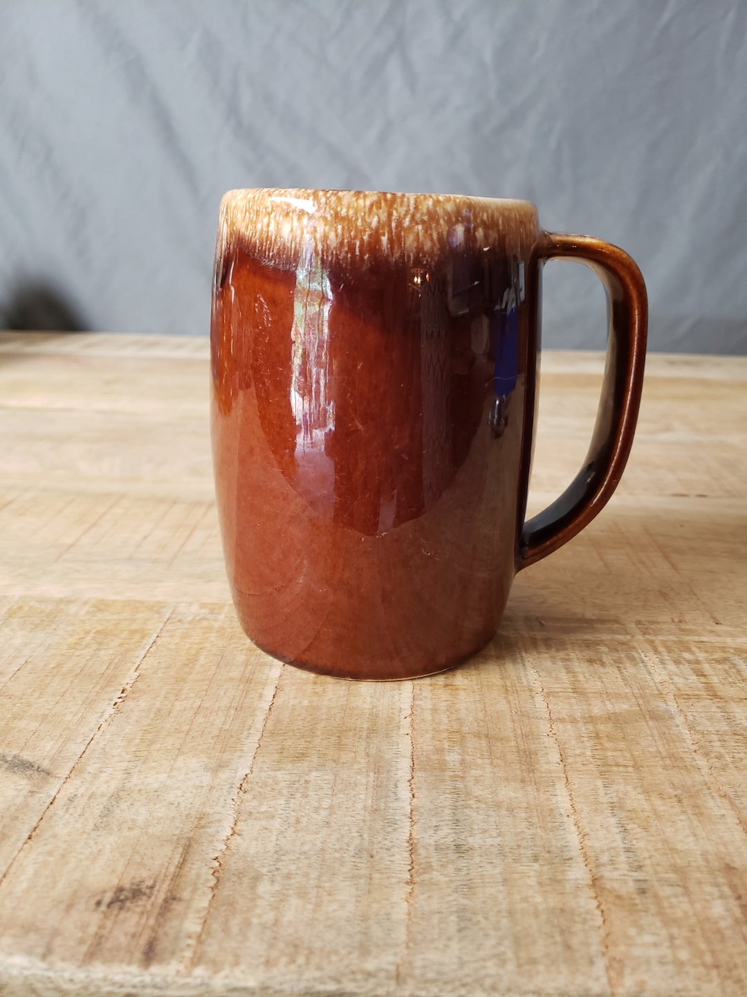 Hull Tall Coffee Mug or Stein Chocolte Brown Vintage Dishware Large Mug ...