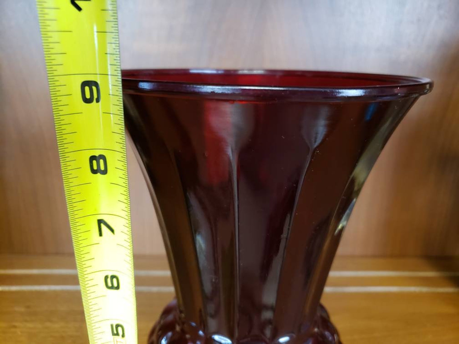 Ruby Red Vase Anchor Hocking Red Pineapple Vase - Etsy