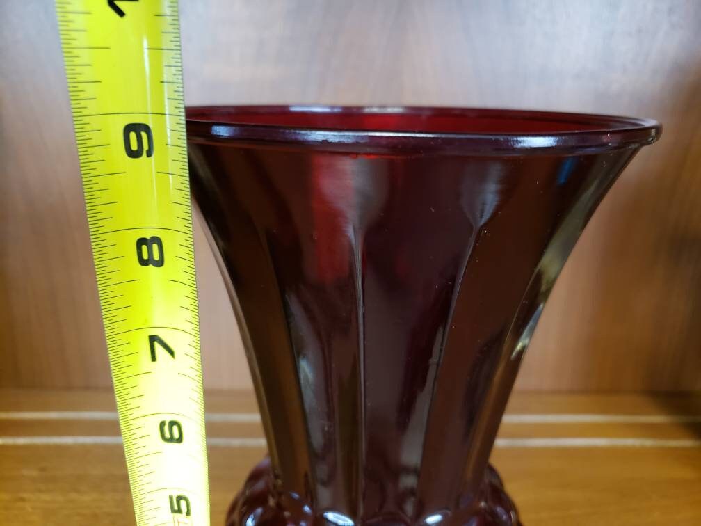 Ruby Red Vase Anchor Hocking Red Pineapple Vase - Etsy