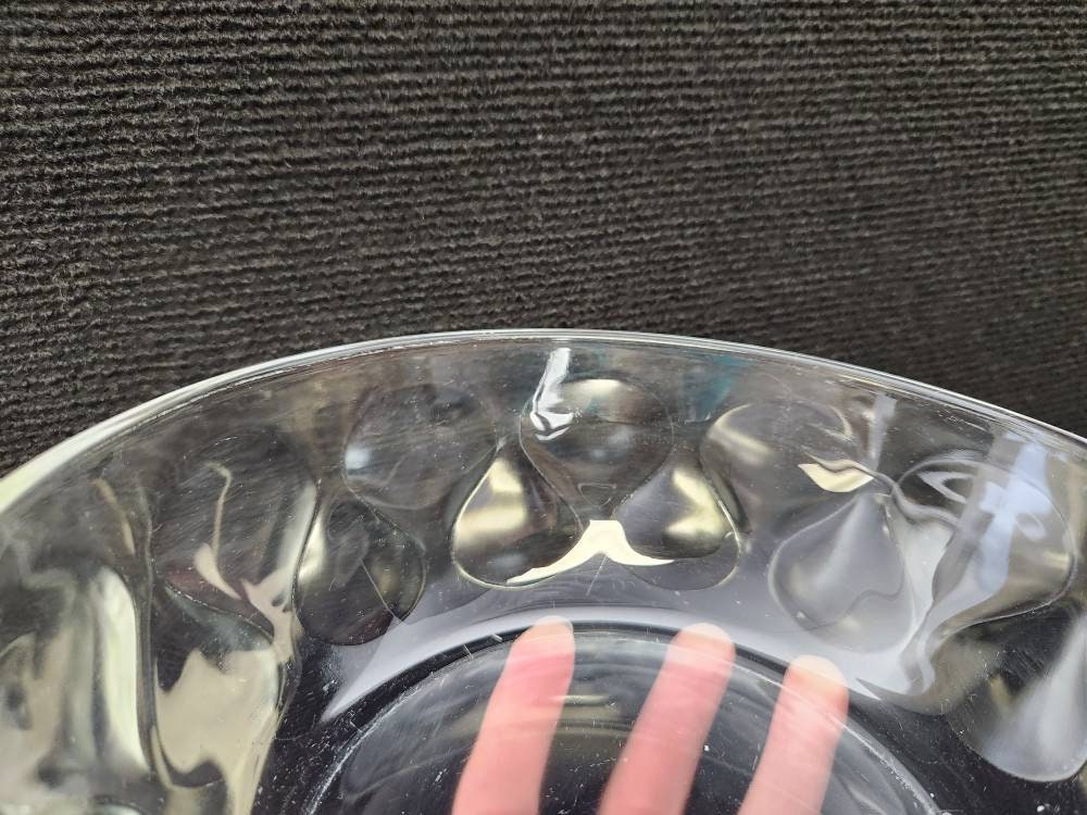 Pyrex Teardrop Bowl Set of 2 Clear Glass Thumbprint Bowls - Etsy