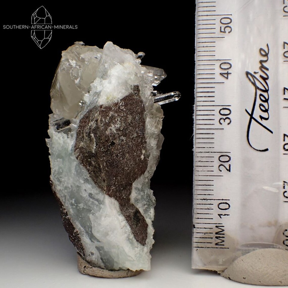 Lustrous Quartz Crystal Cluster With Prehnite and Calcite - Etsy